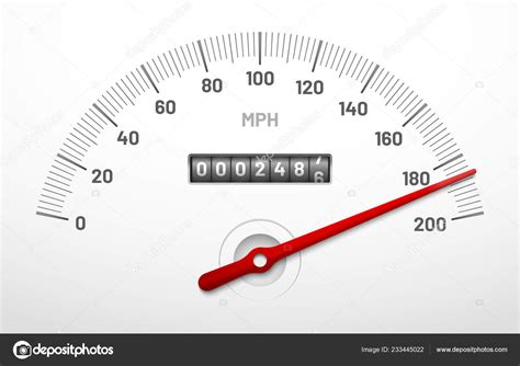 Car Speedometer Dashboard Speed Metre Panel With Odometer Miles
