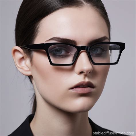 Sharp Black Glasses Stable Diffusion Online