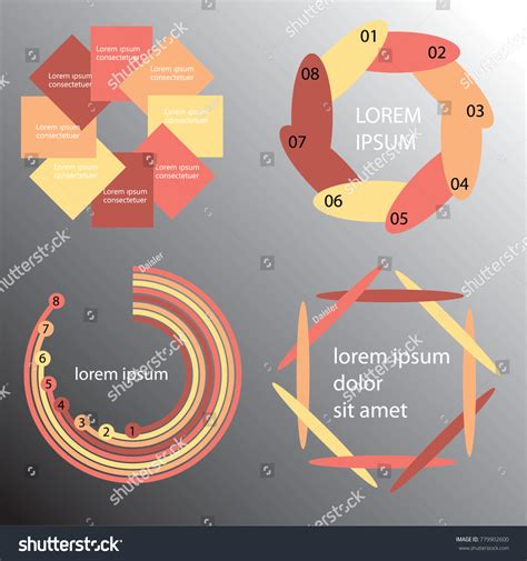 Set Circular Diagrams Charts Stock Vector Royalty Free 779902600 Shutterstock