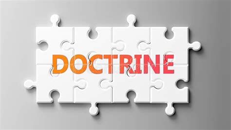 doctrine complex like a puzzle pictured as word doctrine on a puzzle