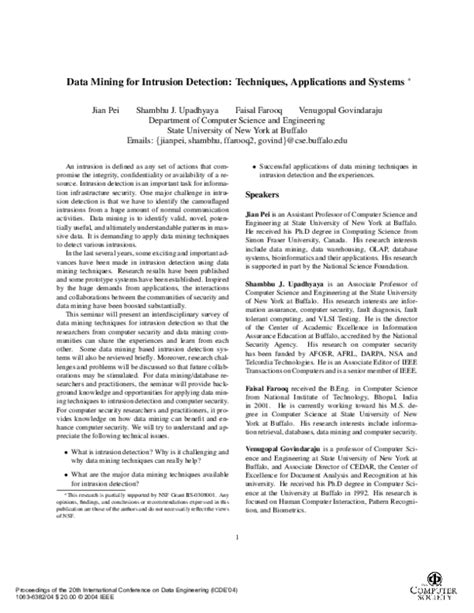 (PDF) Data Mining for Intrusion Detection: Techniques, Applications and Systems