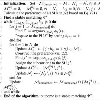Algorithm Matching Game Based Algorithm For Computation Offloading