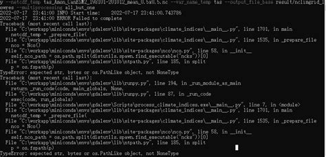 When I Use Climate Indices In Python I Met A Problem Please Help Me