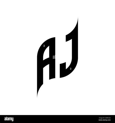 Aj Monogram Geometric Shape Style Template Monogram Initial Design