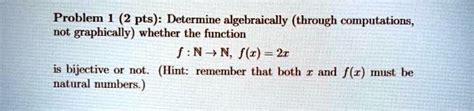 Solved Problem 1 2 Pts Determine Algebraically Through
