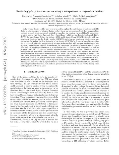 Pdf Revisiting Galaxy Rotation Curves Using A Non Parametric