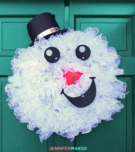 Mesh Snowman Wreath Tutorial—fun All Winter Long Jennifer Maker