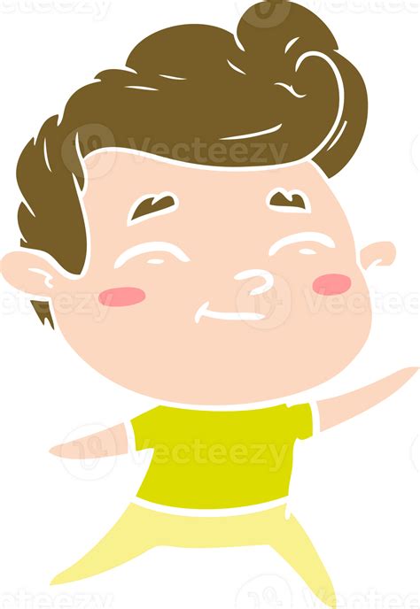 Happy Flat Color Style Cartoon Man 45121922 Png