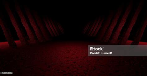 사이버 시대 금속 쇼룸 차고 빈 복도 다크 레드 추상 배경 디지털 미래주의 개념 3d 일러스트 레이 션 비행기 격납고에 대한 스톡 사진 및 기타 이미지 Istock