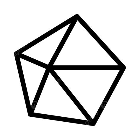 Gambar Garis Diagram Bentuk Cembung Decahedron Sisi Decahedron