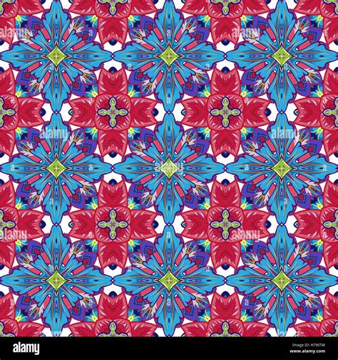 Beautiful Seamless Ornamental Tile Background Vector Illustration Stock