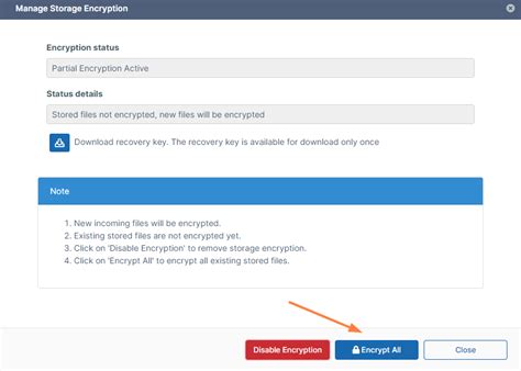 Enabling Storage Encryption Filecloud Docs Server
