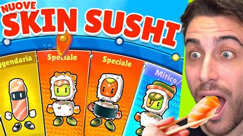 Mangio SUSHI Ogni NUOVA Skin Del Sushi Che TROVO Stumble Guys ITA