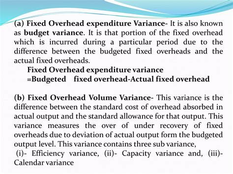 Overhead Cost Variance Ppt