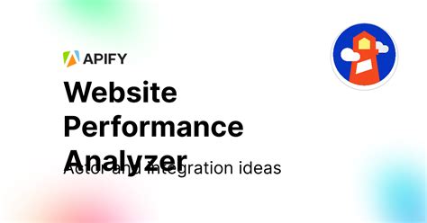 website performance analyzer · new ideas · apify