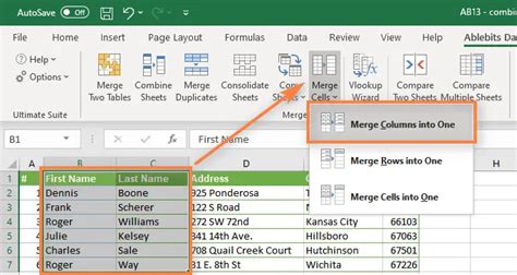 3 Ways To Merge Columns In Excel Merging Columns In Excel Healthy