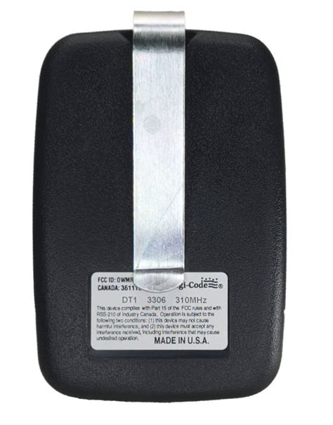 Digi Code Dc Dt1 Delta 3 Compatible Visor Remote Control 310 Mhz