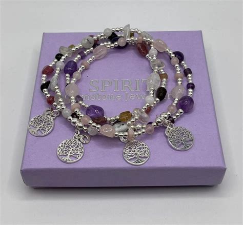 Sterling Silver Stacking Bracelets Spirit Gemstone Jewellery