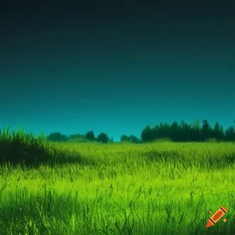 Vibrant Green Grass Field On Craiyon
