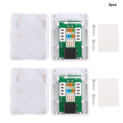 2pcs Rj45 Surface Mount Box Cat6 Single Port Deskt Grandado