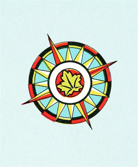 Leaf Compass Drawing By Csa Images Fine Art America