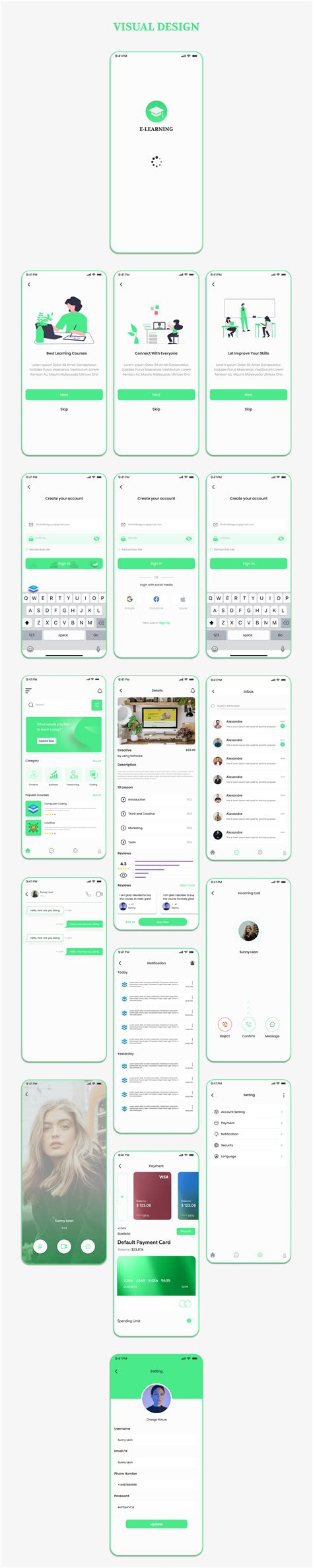 E Learning App Uiux Design Behance Behance