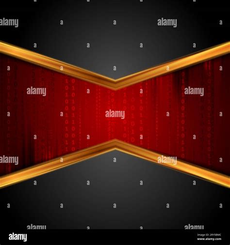 Black And Red Abstract Technology Cybersecurity Background Binary Code