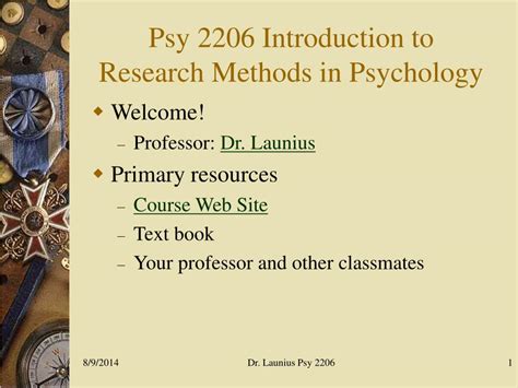 Ppt Psy 2206 Introduction To Research Methods In Psychology