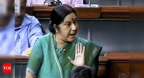 Sushma Swaraj Sushma Swaraj Makes Fiery Return To Lok Sabha Blasts
