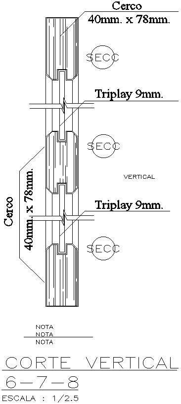 Vertical Cut Of Structural Member In Detail Autocad Drawing Dwg File