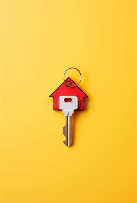 Colorful Keys Isolated Over Yellow Background Ai Generated Stock
