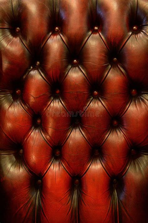 Closeup Texture Of Vintage Brown Leather Sofa For Background Stock