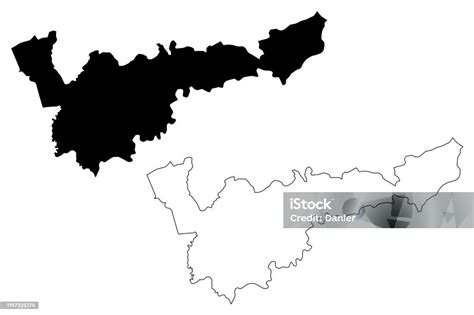 Stock Ilustrace Mapa Okresu Mohales Hoek Stáhnout Obrázek Nyní