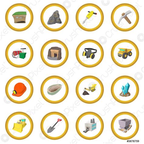 Mining Icon Circle Stock Vector 3878759 Crushpixel