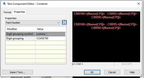 Point Label Style To Display A User Defined Column In A Point File