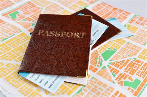 Premium Photo Passports With Tickets On Map Background