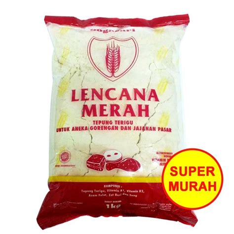 Jual Lencana Merah Tepung Terigu Bogasari Untuk Gorengan Kemasan 1 Kg