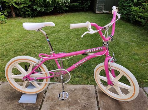 1997 Ammaco Freestyler Pink Old School Bmx Pro Bike Bicycle White
