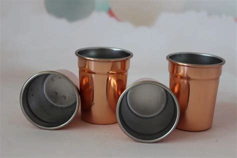 Copper Plating Cup Vodka Steel Shot Glasses Without Logoportable
