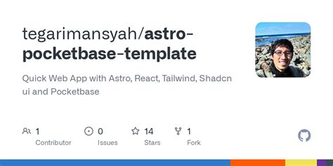 GitHub Tegarimansyah Astro Pocketbase Template Quick Web App With Astro React Tailwind