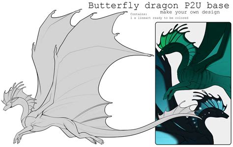 Butterfly Dragon P2u Base For Sale By Laghrian On Deviantart