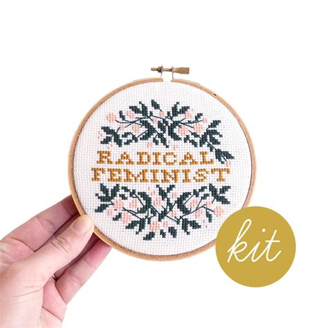 Radical Feminist 5 Cross Stitch Kit