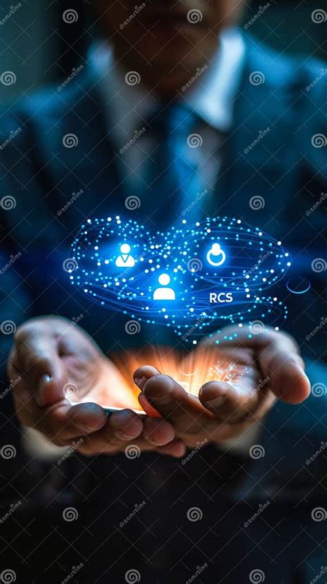 Business Executive Interacting With Rich Communication Services Rcs