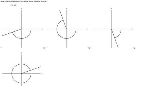Solved Draw In Standard Position The Angle Whose Meas