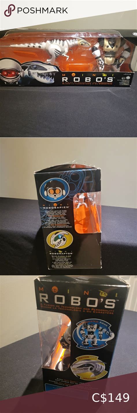 Rare Robos Robonetics Mini Robosapien Robot Roboraptor Wowwee 2005