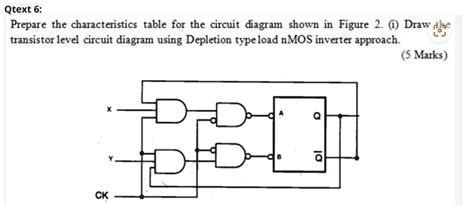 Qtext Prepare The Characteristics Table For The Circuit Diagram Shown In Figure I Draw