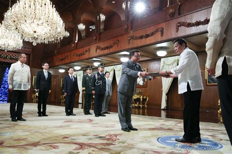 President Duterte Welcomes New Chinese Envoy Five Others