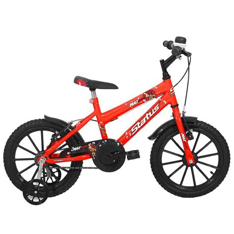 Bicicleta Infantil Aro Status Bike Max Force Freio V Brake Marcha MadeiraMadeira