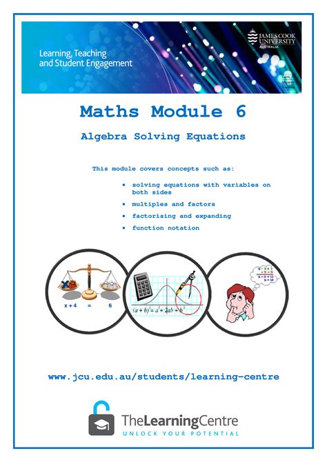 Module 8 Solving Equations Maths Module 6 Algebra Solving Equations