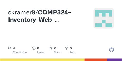 Github Skramer9comp324 Inventory Web Application